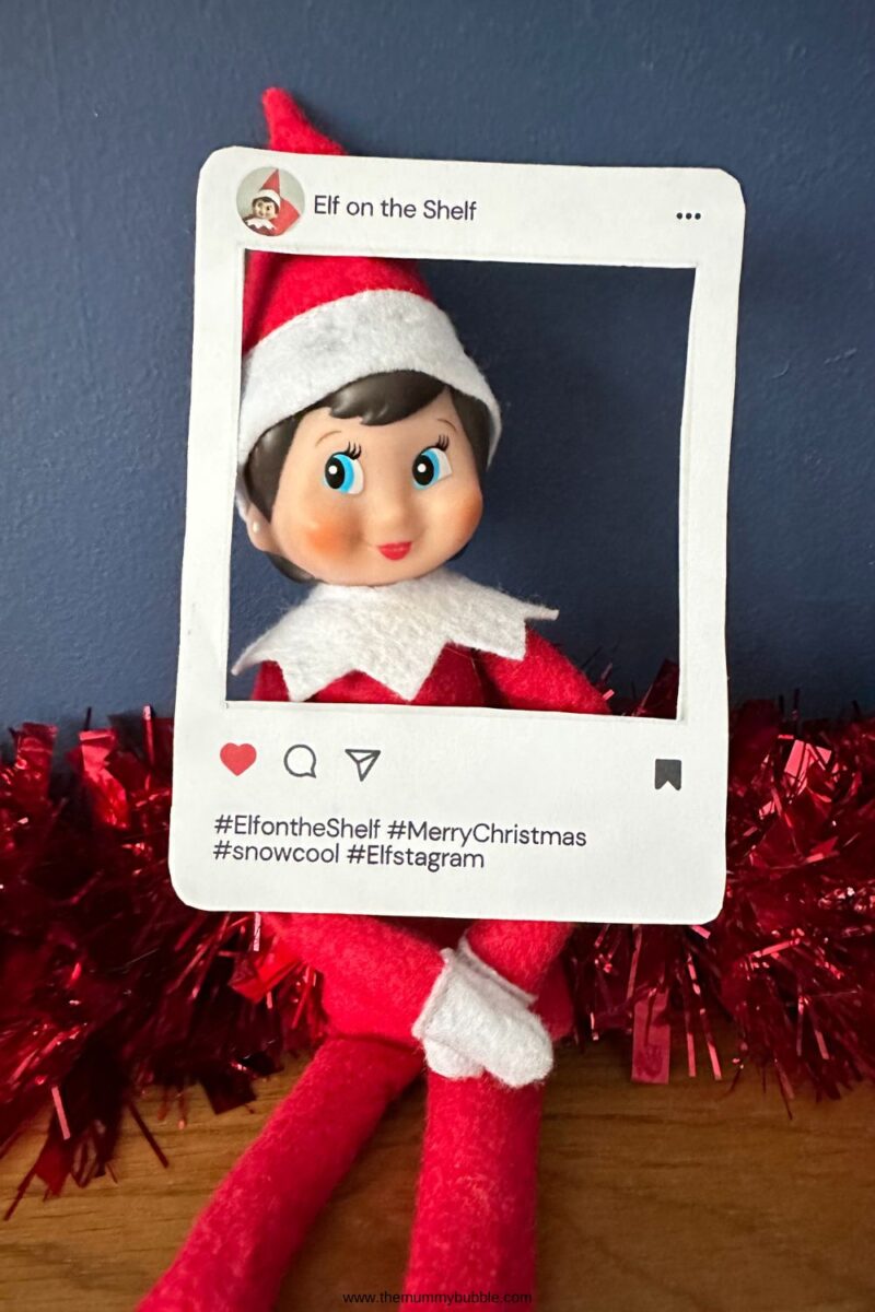 Fun Elf on the Shelf Instagram Frame Free Printable - The Mummy Bubble
